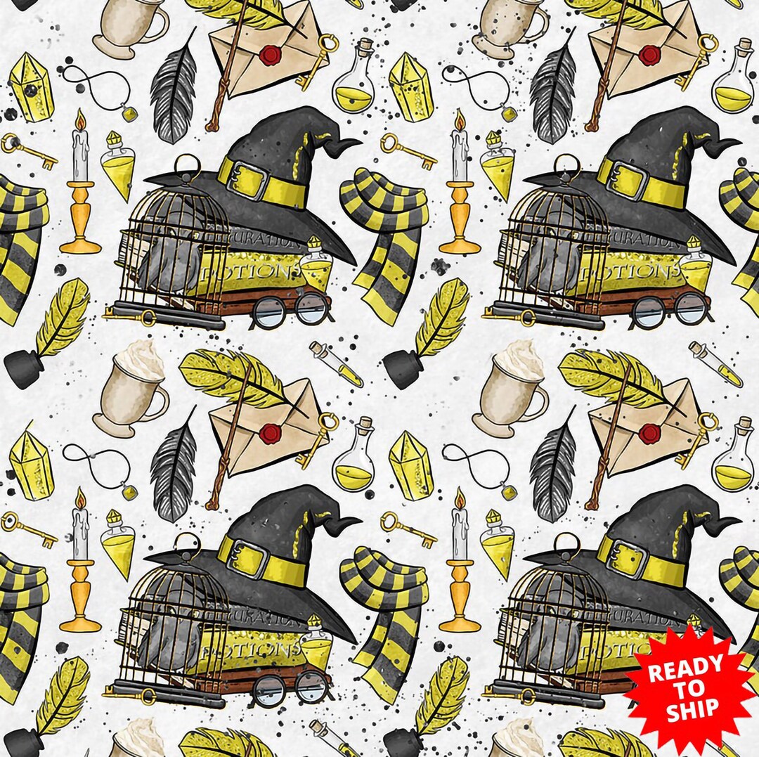 Wizard Fabric, Wizard Prints, Owl Fabric, Magic Fabric, Wizards Fabric ...