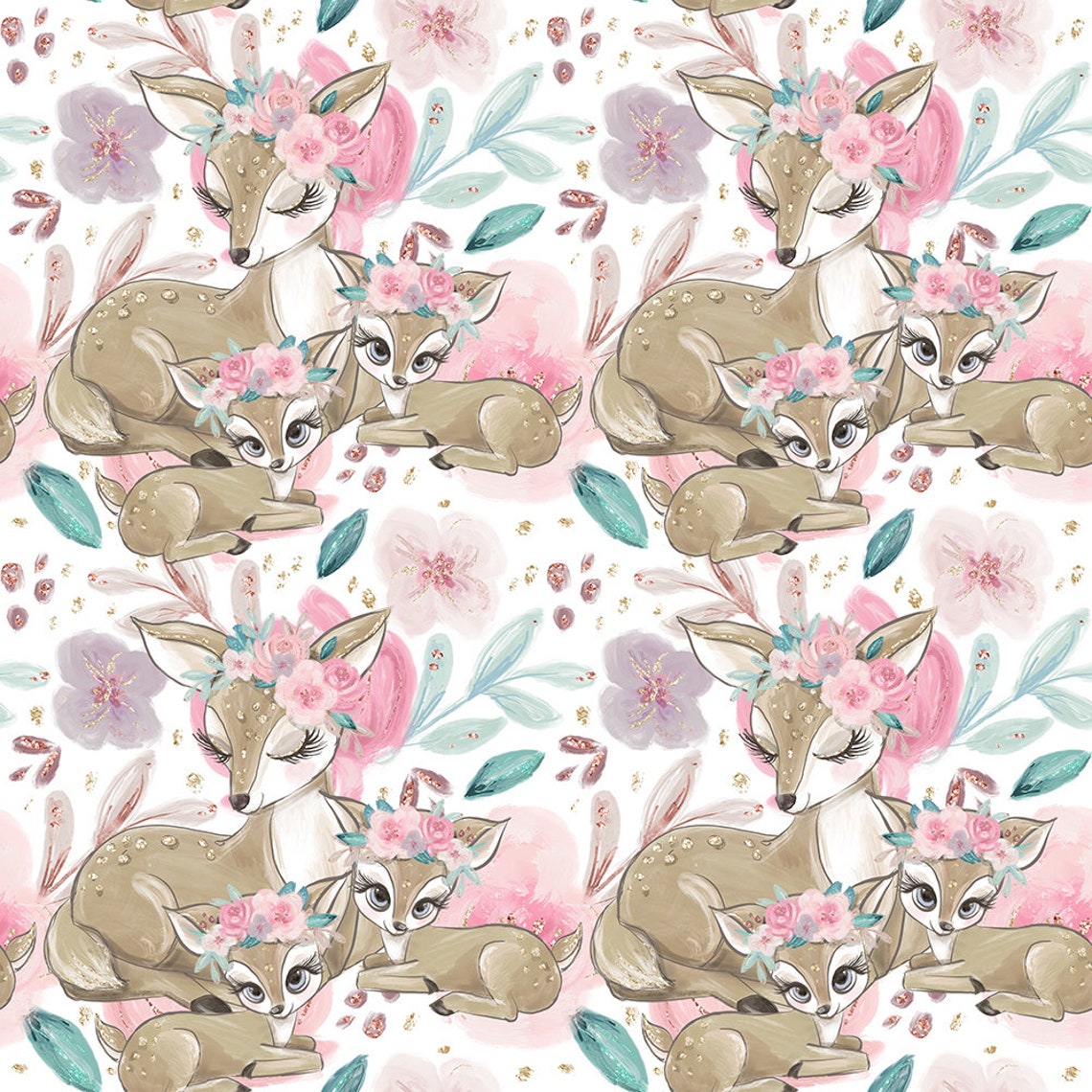 Woodland Fabric Deer Fabric Bear Fabric Fall Fabric Knit | Etsy