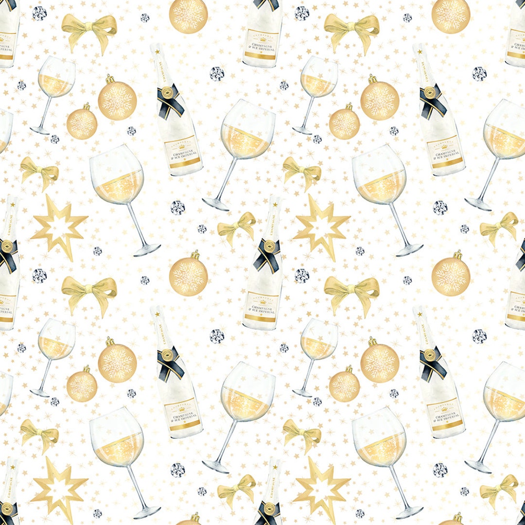 S221 New Years Fabric, Celebration Fabric, New Year Party Fabric, Party ...