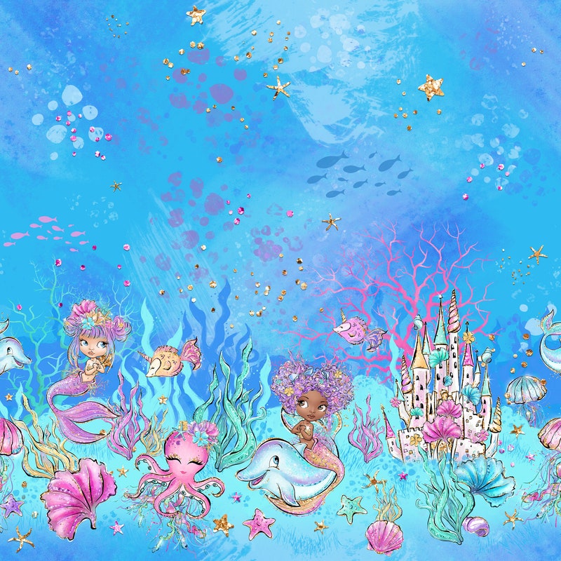 Mermaid Quilt Fabric - Etsy