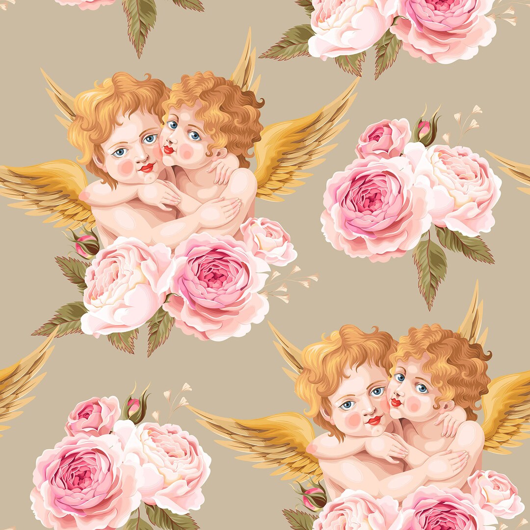 S200 cupid fabric, valentine fabric, knit fabric, cupid prints, cotton ...