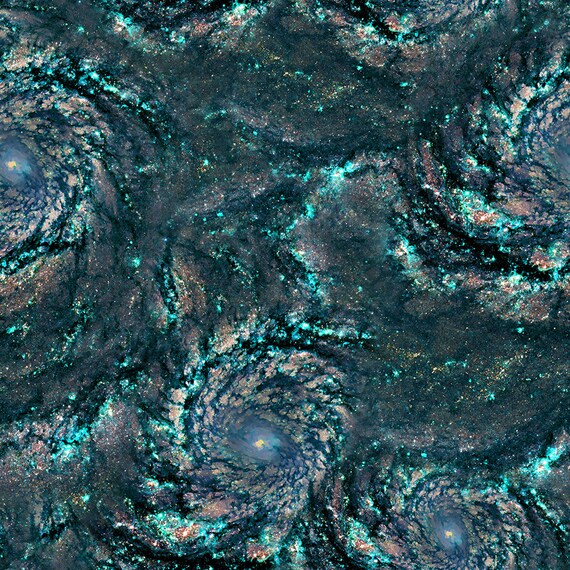 Space Fabric Outer Space Solar System Fabric Galaxy Fabric | Etsy