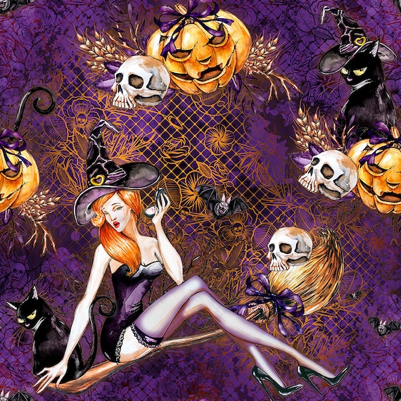 Halloween knit fabric store