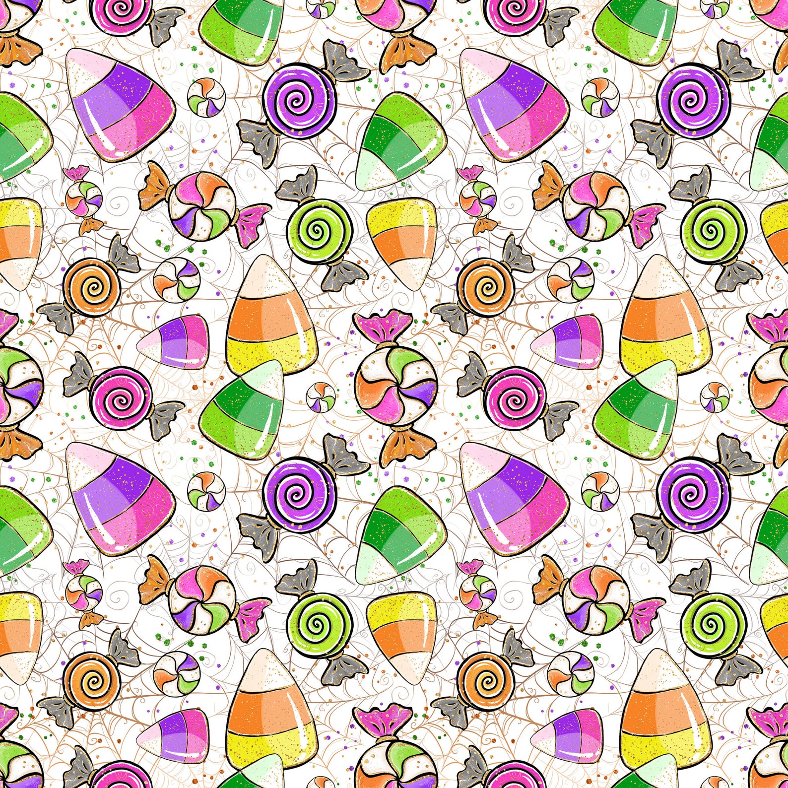 Halloween fabric candy fabric knit fabric cotton fabric | Etsy