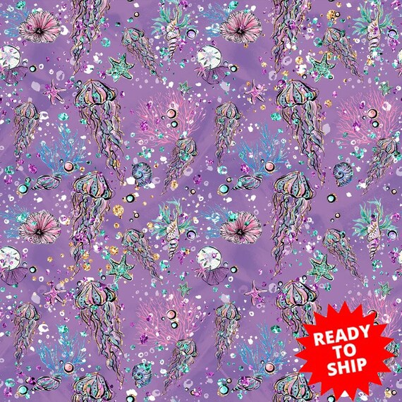 Mermaid Fabric Mermaid Prints Scales Fabric Cotton Fabric - Etsy