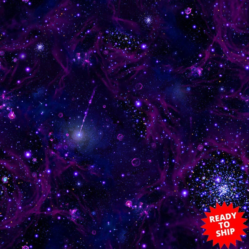 Space Fabric Outer Space Solar System Fabric Galaxy Fabric - Etsy