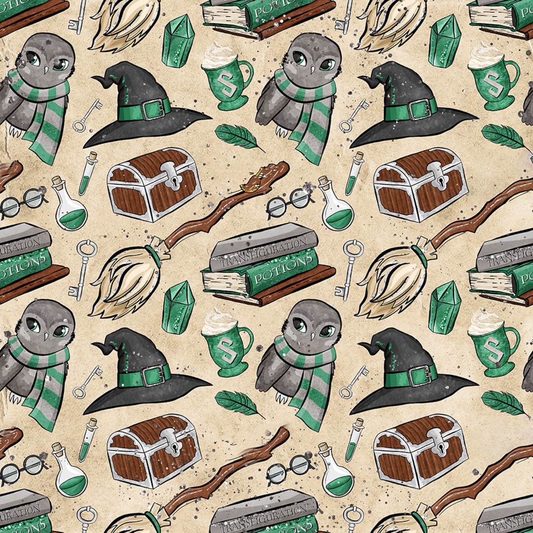 Wizard Fabric, Wizard Prints, Owl Fabric, Magic Fabric, Wizards Fabric ...