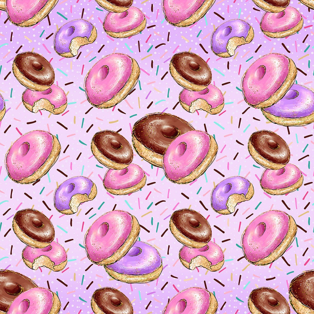 Food Fabric, Donut Fabric, Candy Fabric, Dessert Fabric,macaroon Fabric ...