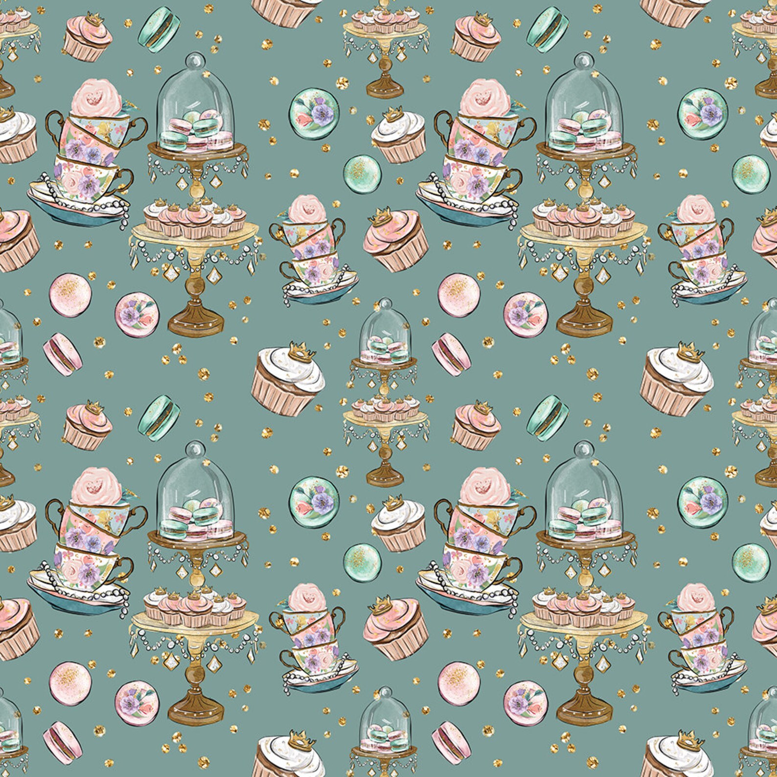 Floral Fabric Tea Party Fabriccotton Fabric Knit Fabric - Etsy