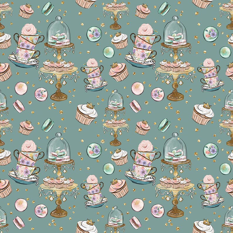 Floral Fabric Tea Party Fabriccotton Fabric Knit Fabric - Etsy
