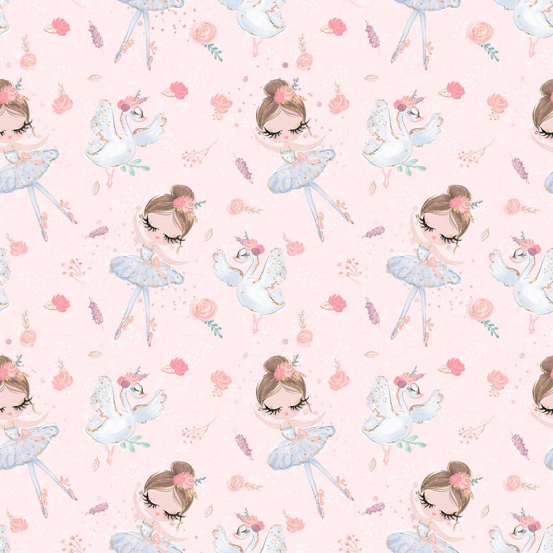 Ballerina Fabric, Cotton Fabric, Nursery Fabric, Knit Fabric, Ballerina ...