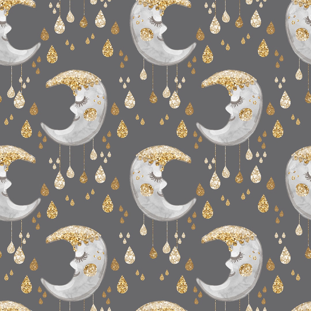 Moon Fabric- Cloud Fabric- Star Fabric- Cotton Fabric- Knit Fabric ...