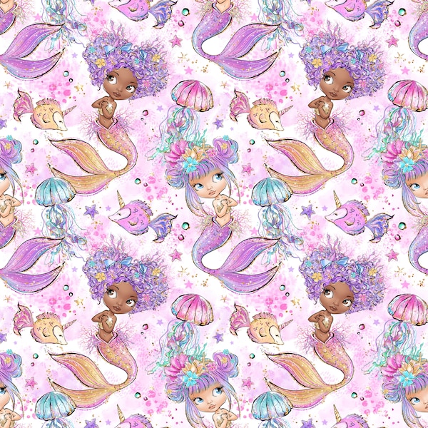 Mermaid Fabric - Etsy
