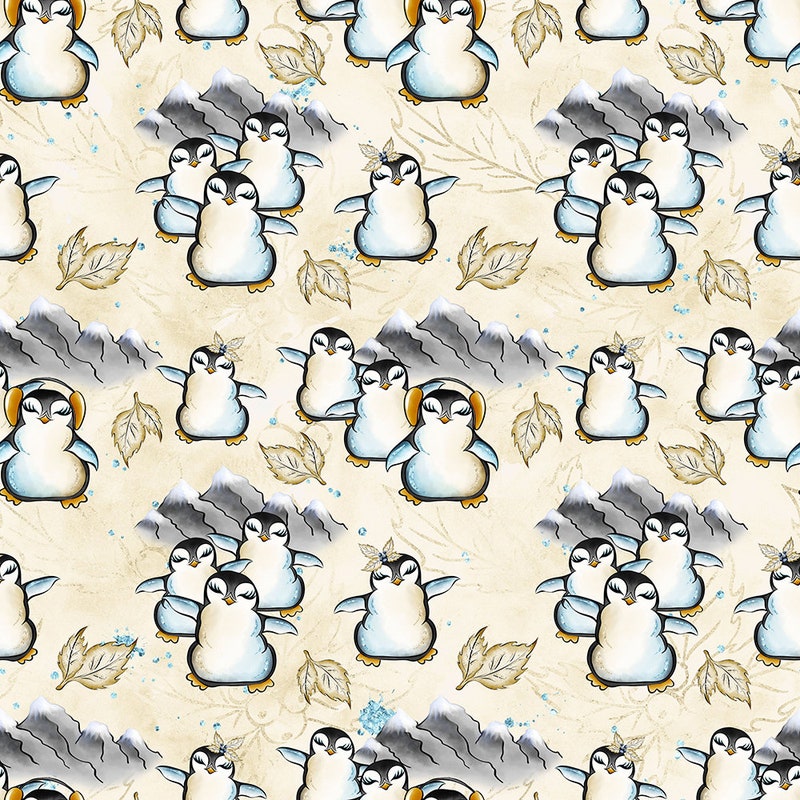 Penguin Fabric - Etsy