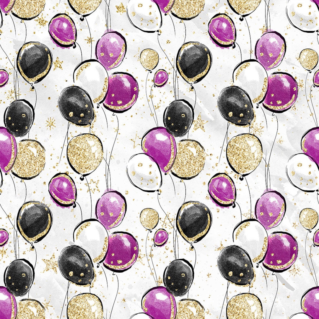 New Years Fabric, Celebration Fabric, New Year Party Fabric, Party ...