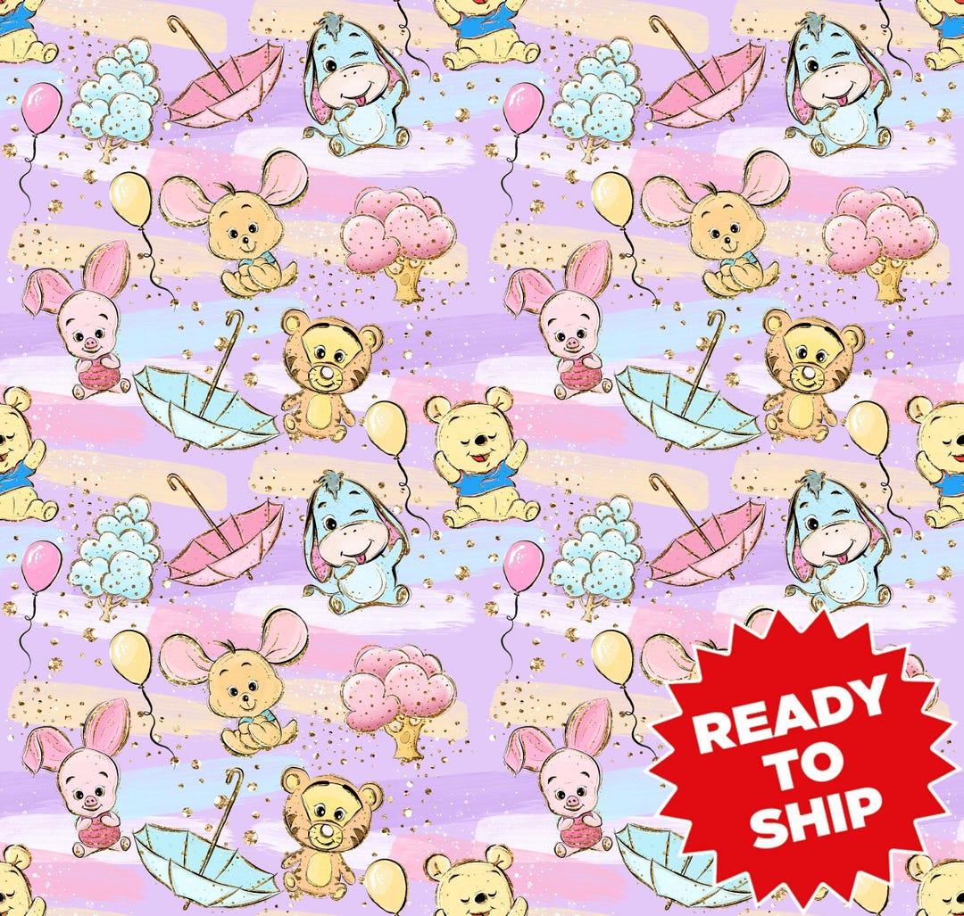 Bear and Friends Fabric, Bear Fabric, Piglet Fabric, Animal Fabric ...