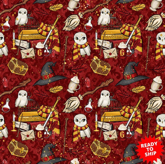 Wizard Fabric Wizard Prints Owl Fabric Magic Fabric | Etsy