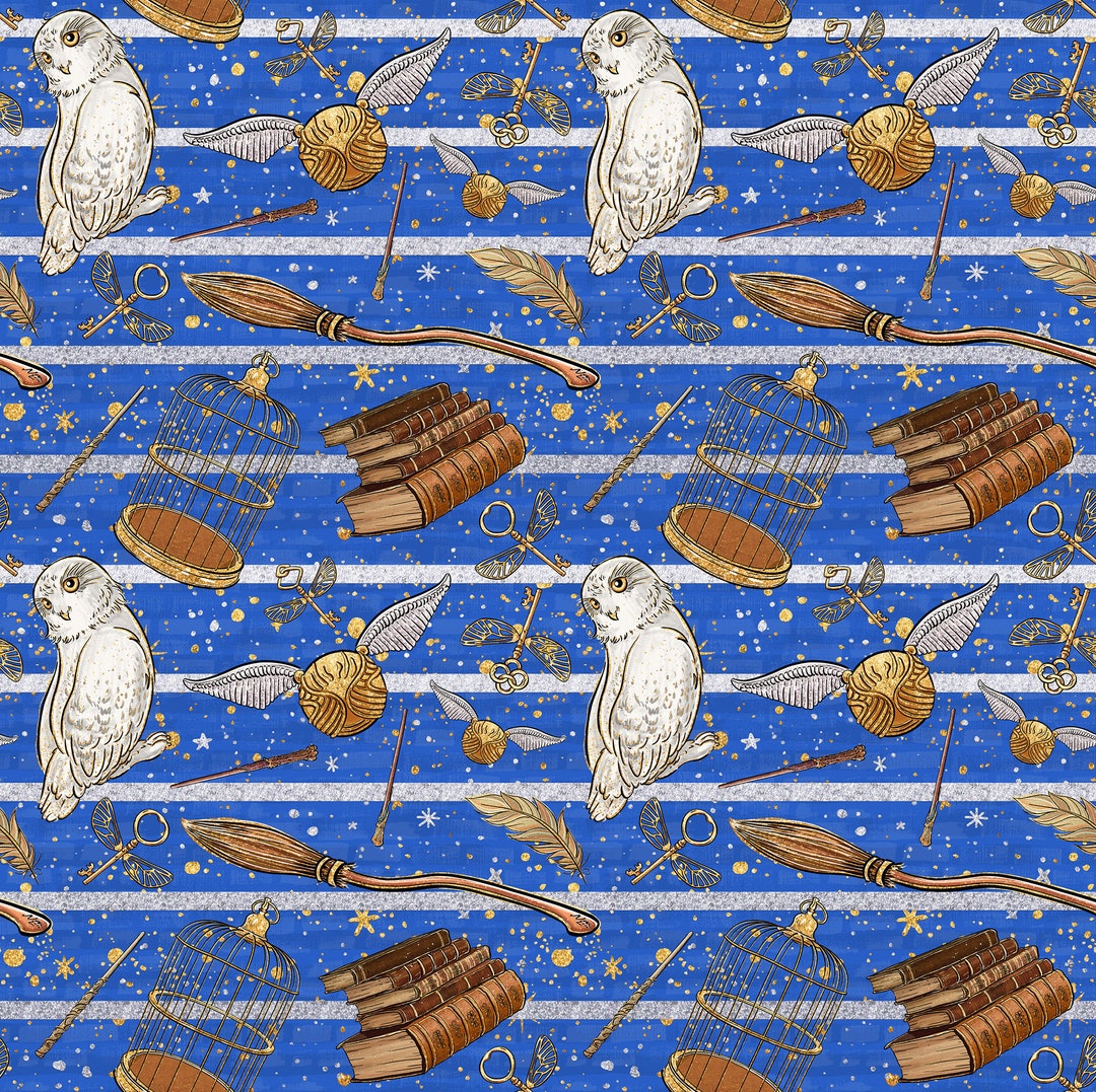 Wizard Fabric, Wizard Prints, Owl Fabric, Magic Fabric, Wizards Fabric ...
