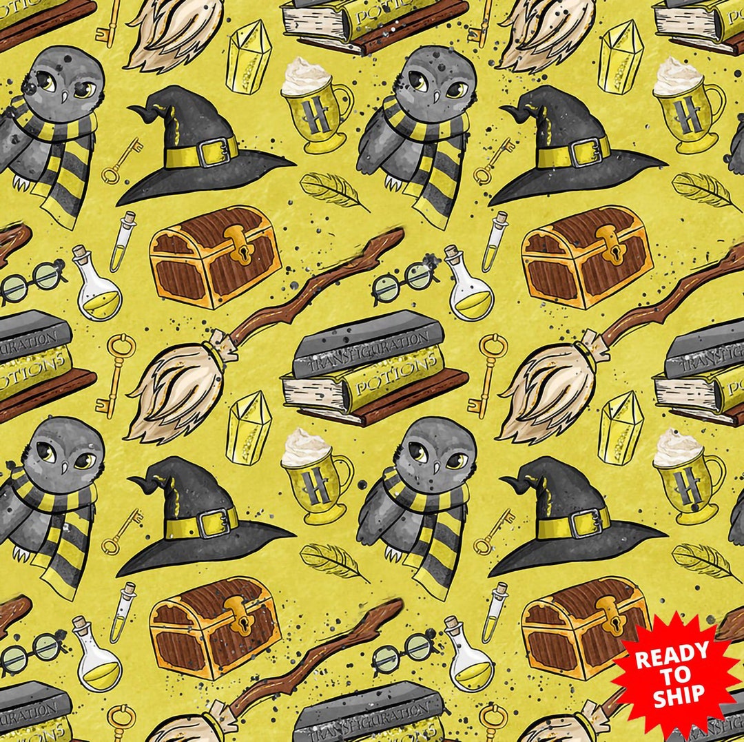 Wizard Fabric, Wizard Prints, Owl Fabric, Magic Fabric, Wizards Fabric ...