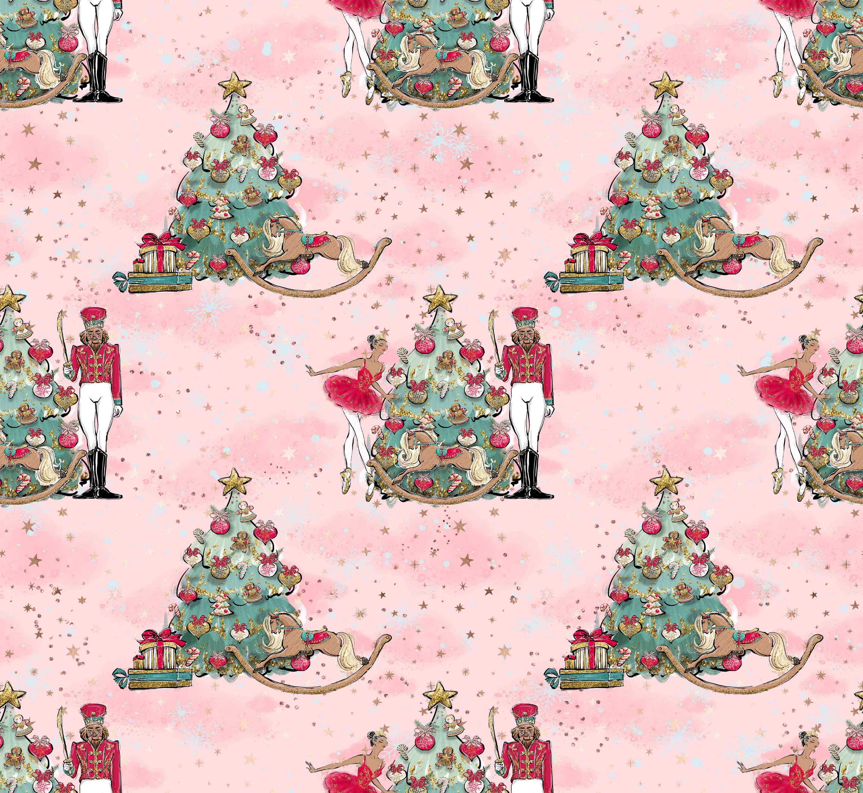 Nutcracker Fabric, Ballerina Fabric, Christmas Fabric, Cotton Fabric ...