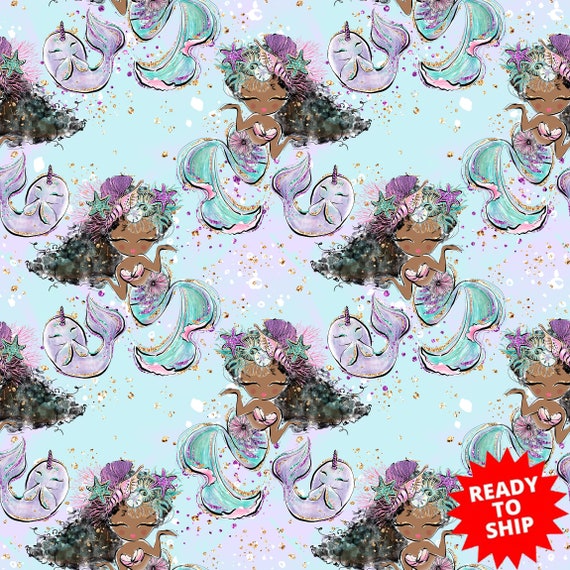 Mermaid Fabric Mermaid Prints Scales Fabric Cotton Fabric - Etsy