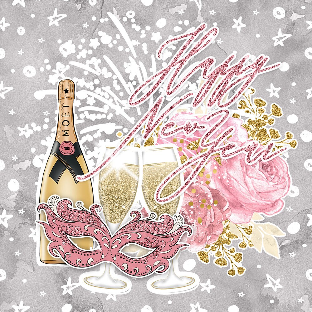 New Years Fabric, Celebration Fabric, New Year Party Fabric, Party ...