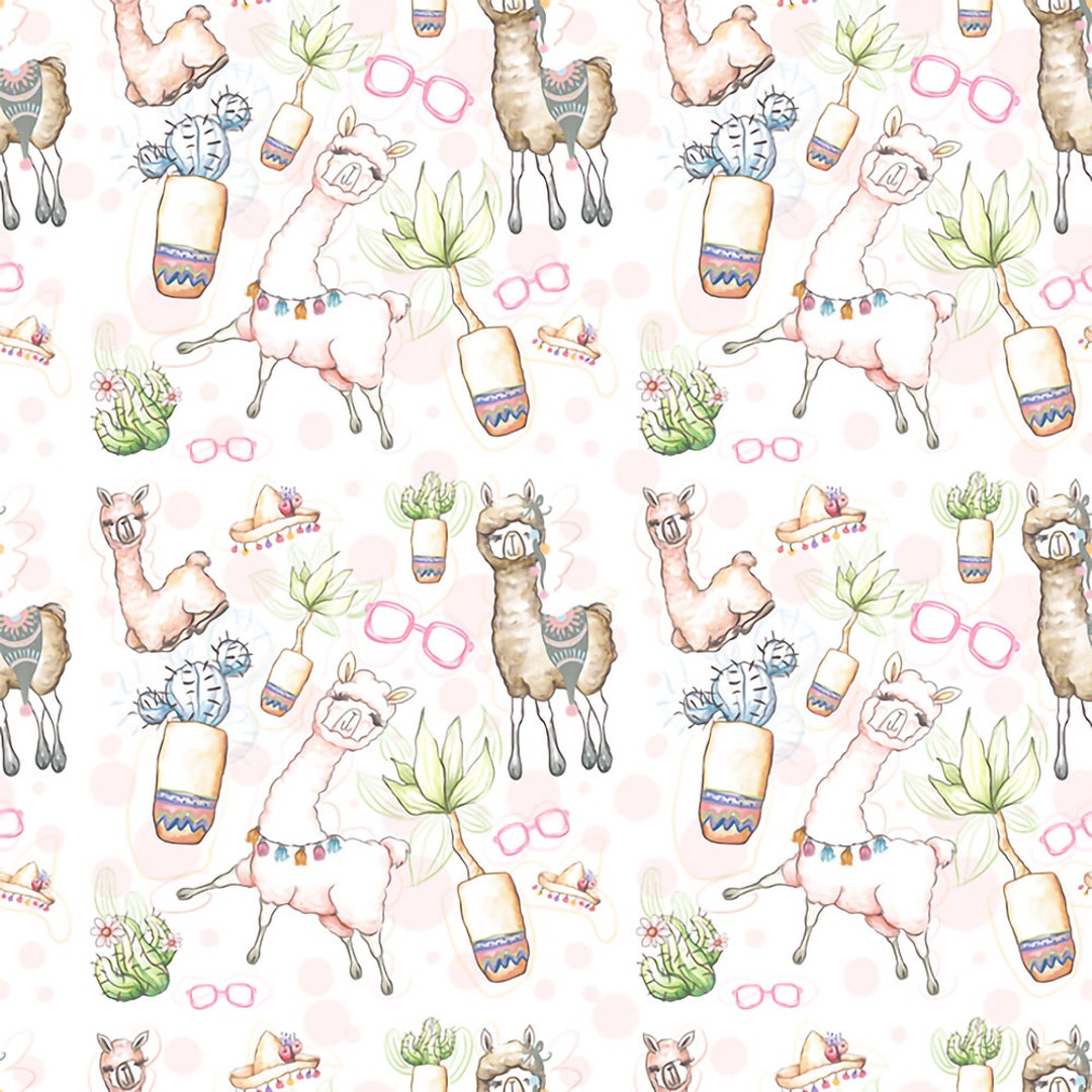 Llama Fabric, Llama Prints, Llama Fabric, Fabric by the Yard, Knit by ...