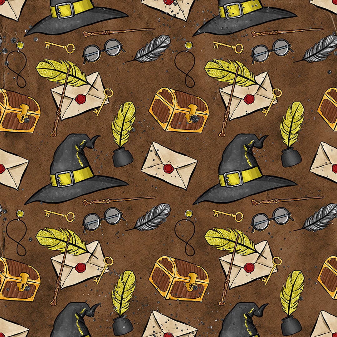 Wizard Fabric, Wizard Prints, Owl Fabric, Magic Fabric, Wizards Fabric ...