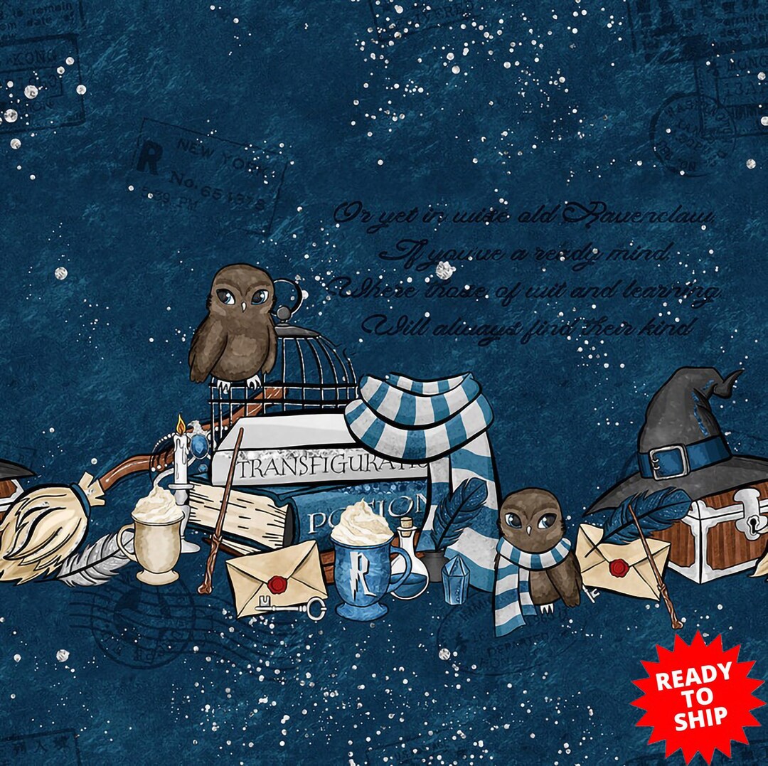 Wizard Fabric, Wizard Prints, Owl Fabric, Magic Fabric, Wizards Fabric ...