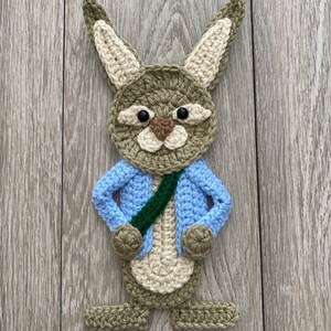 Peter Rabbit Crochet Applique Pre-made Animal Applique - Etsy