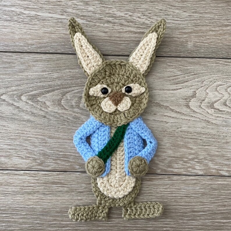 Peter Rabbit Crochet Applique Pre-made Animal Applique - Etsy