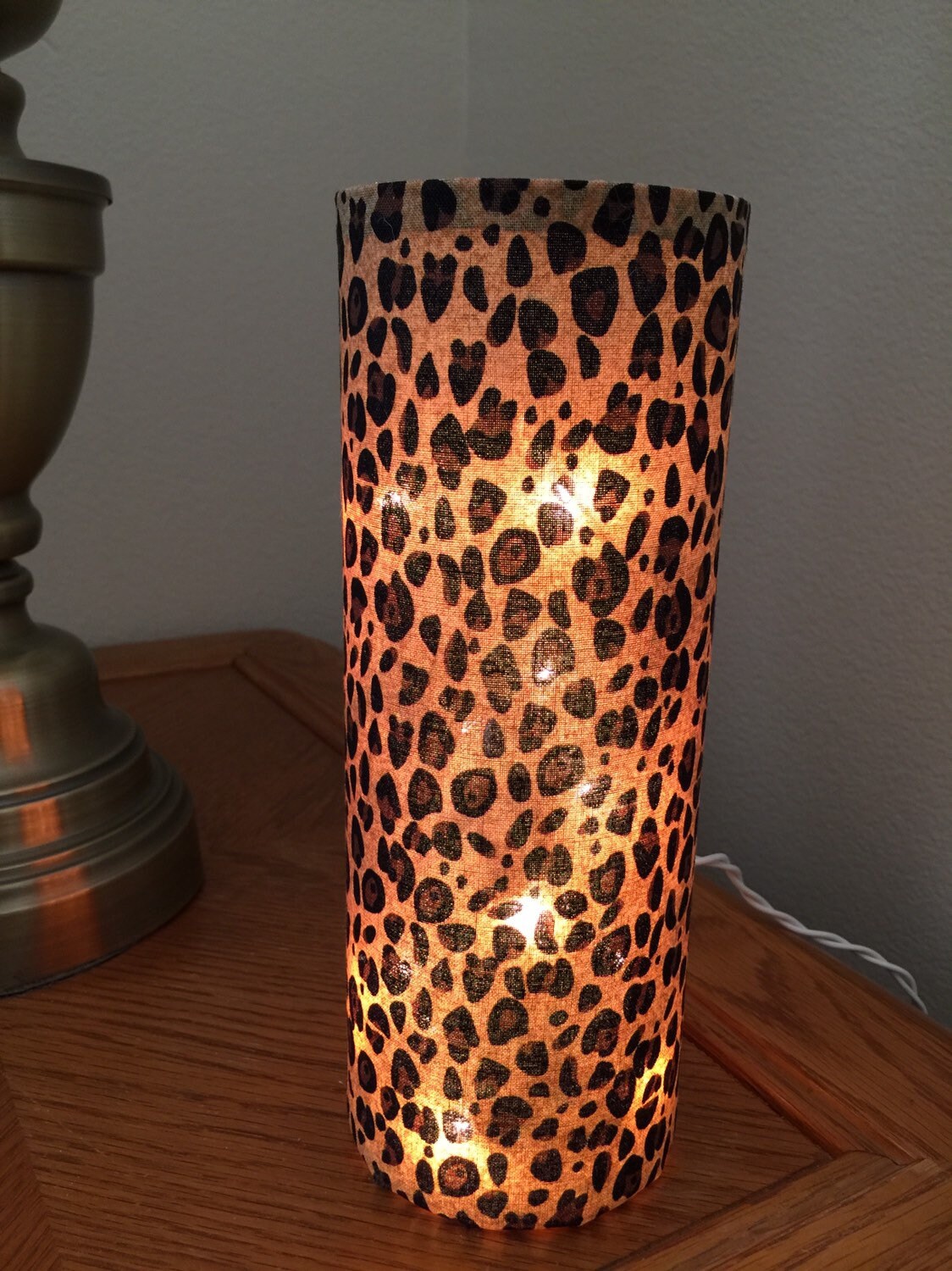 Leopard print Night Light, Bedroom Lamp, Night Light Plug In, Table ...