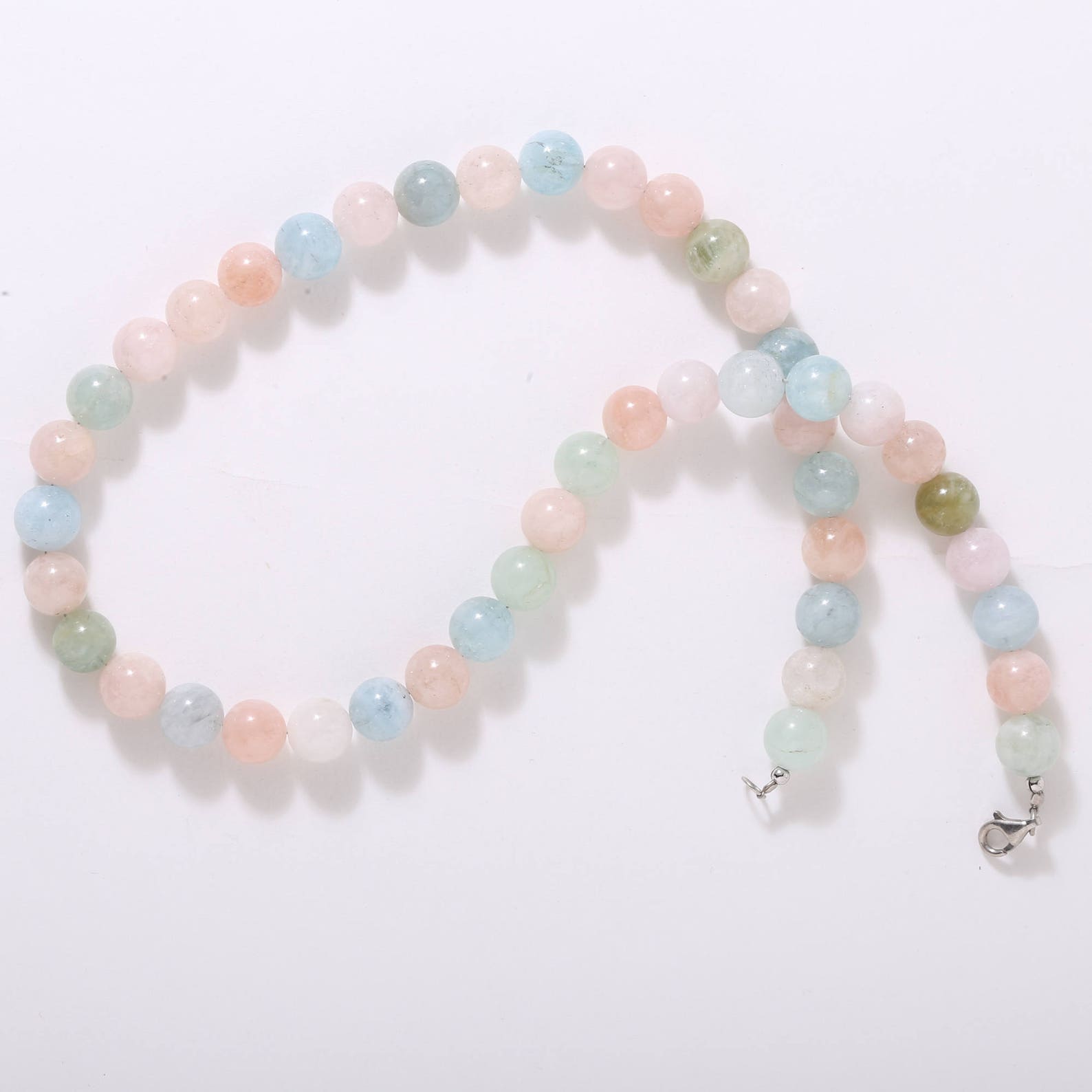 Brazilian Multi Beryl Plain Round Necklace Length 45:cm With - Etsy