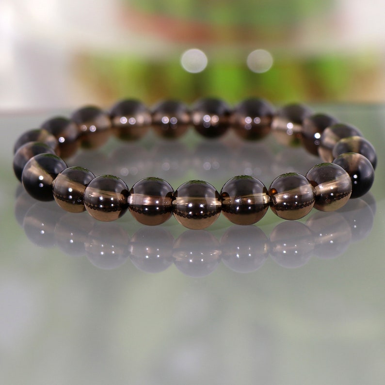 Smoky Quartz Bracelet 6mm Smoky Quartz Bracelet Healing - Etsy