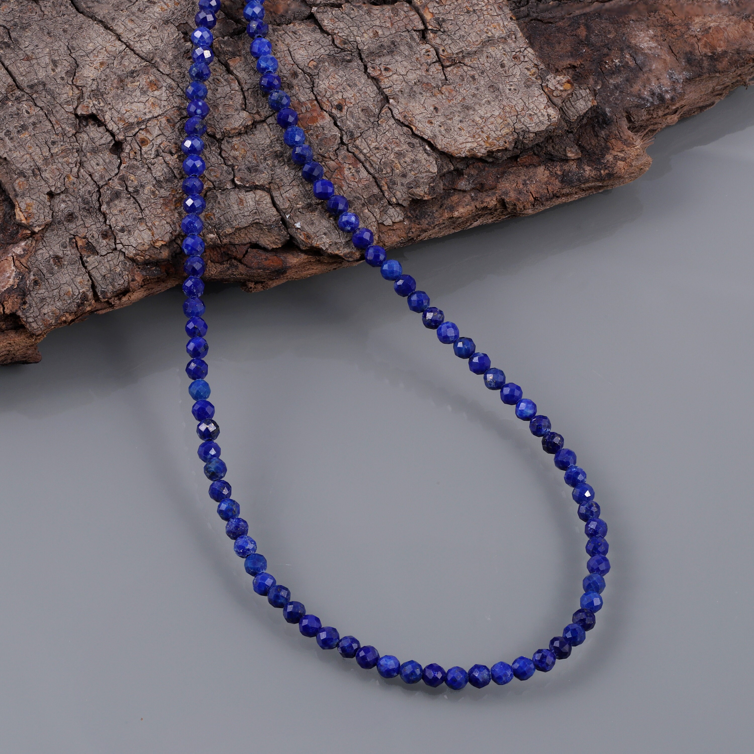 Natural Lapis Necklace Lapis Beads Jewelry Gemstone Necklace - Etsy
