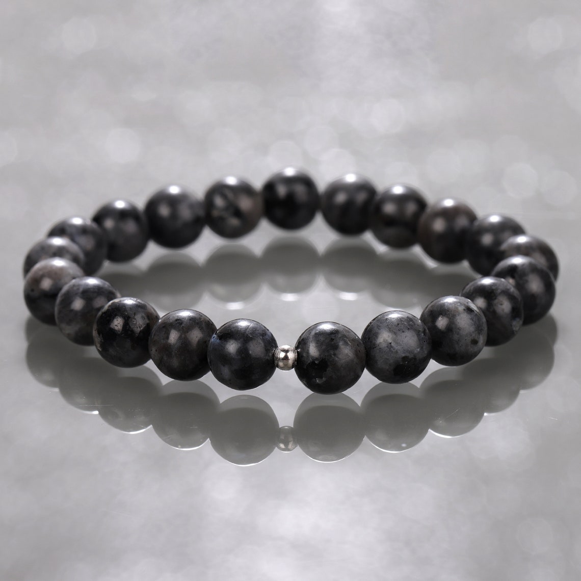 Larvikite Bracelet Larvikite Gemstone Beads Bracelet Dainty - Etsy