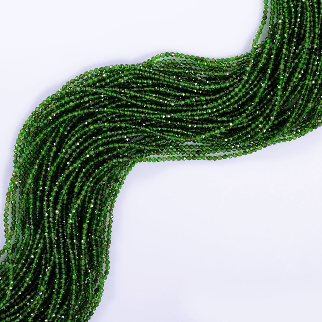 Chrome Diopside Bead Diopside Beads Chrome Beads Green Diopside Natural ...