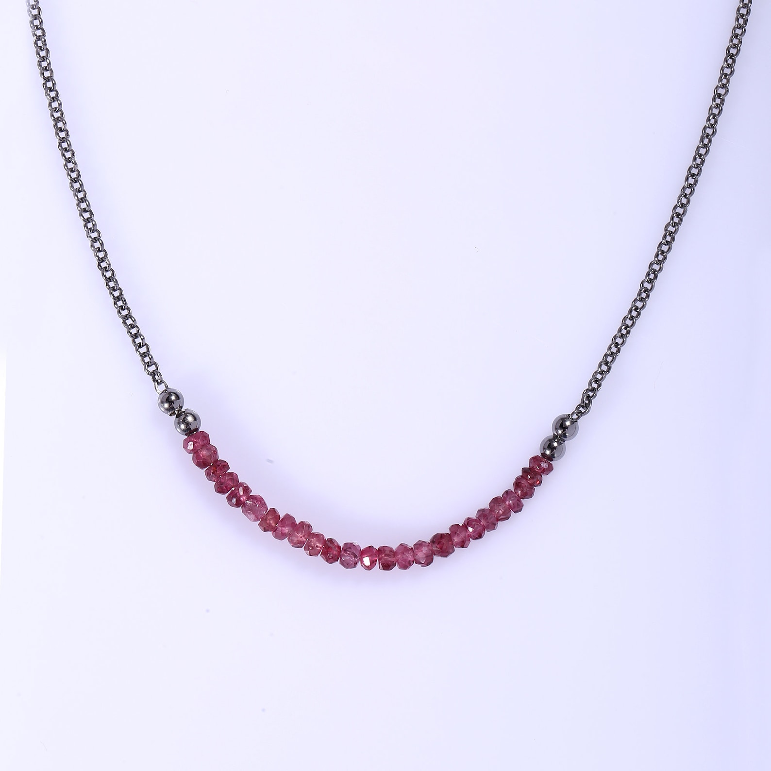 Red Spinel Necklace Spinel Beaded Jewelry Minimalist - Etsy