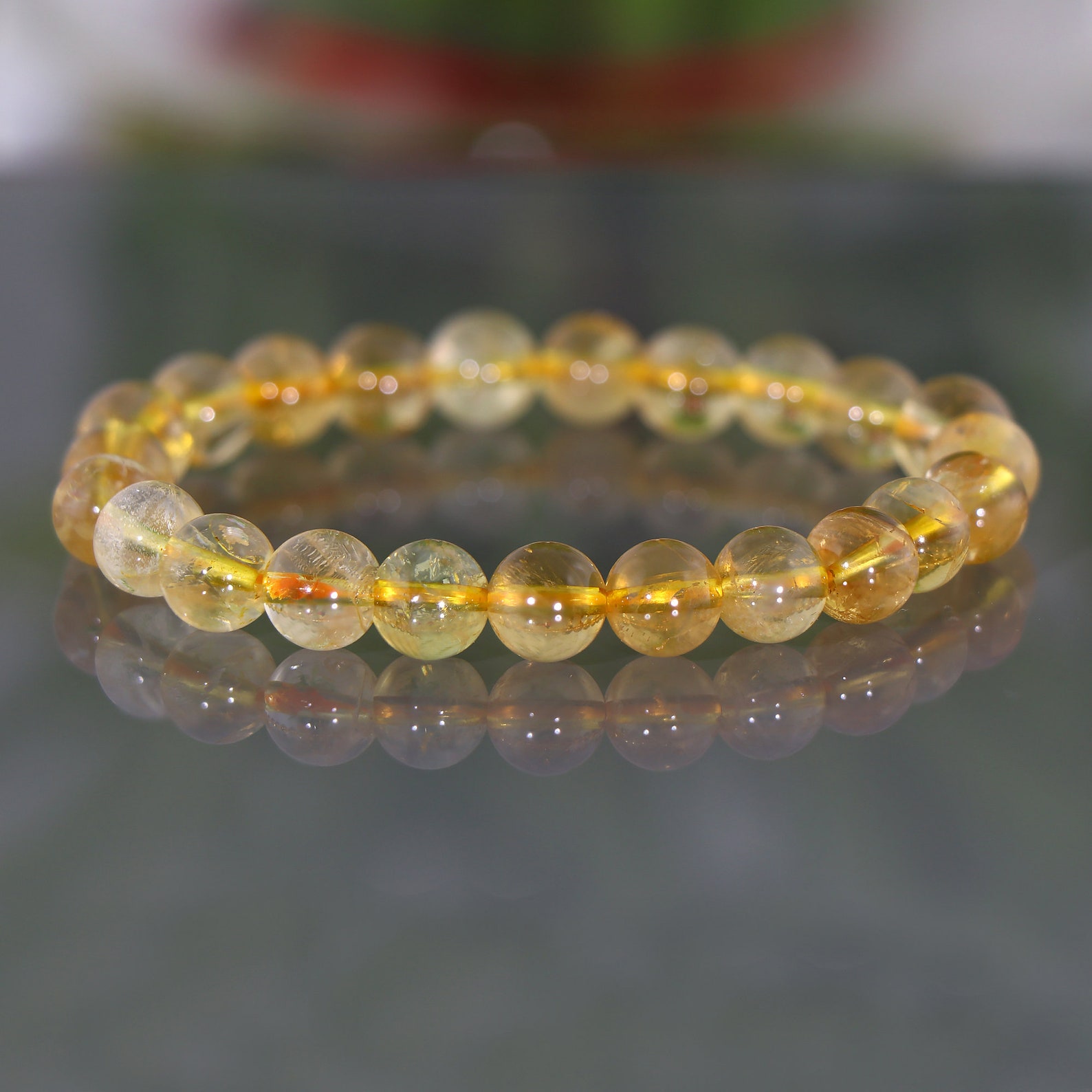 Citrine Bracelet CITRINE Stretch Bracelet Crystal Bracelet | Etsy