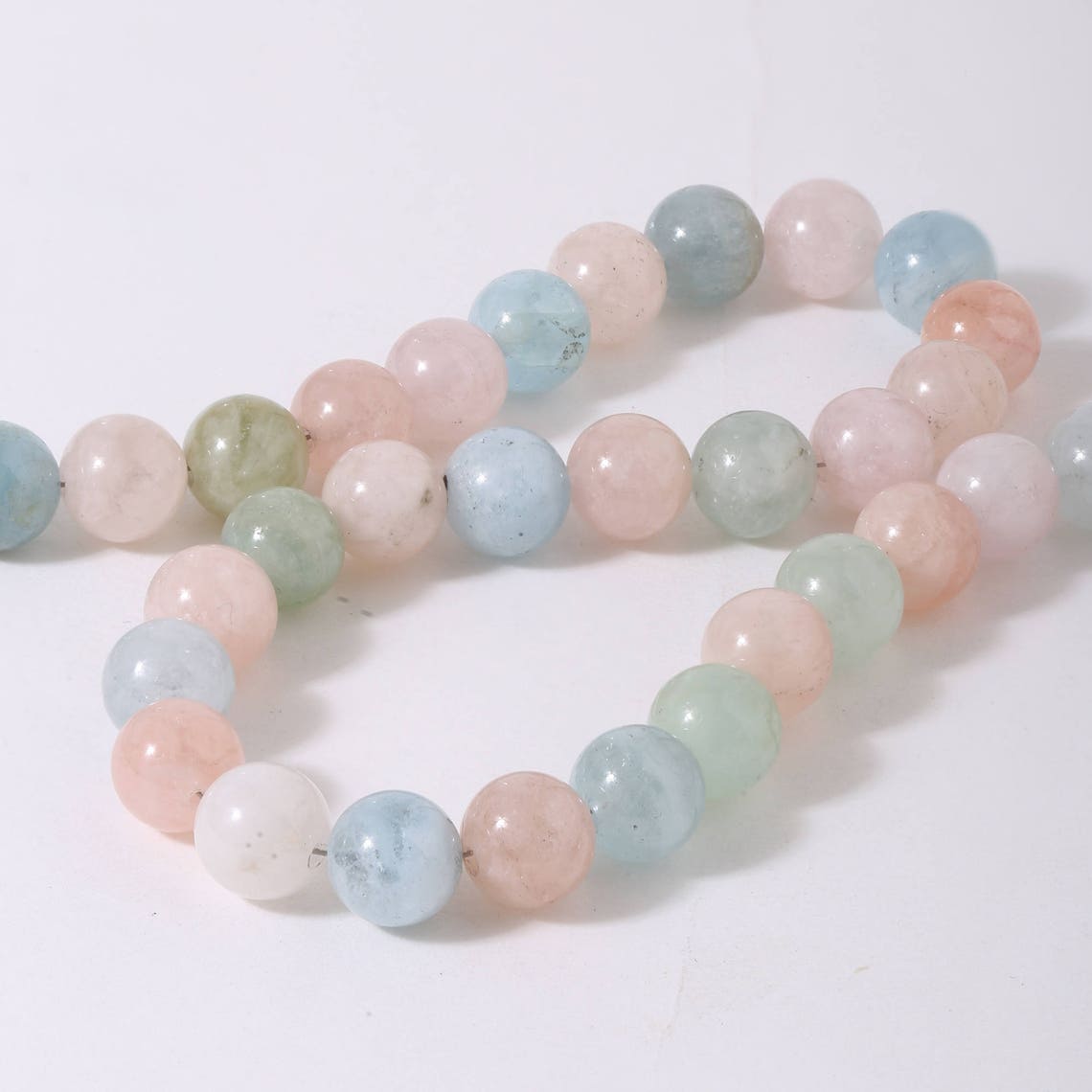 Brazilian Multi Beryl Plain Round Necklace Length 45:cm With - Etsy