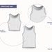 Rib Cropped Crop Top - Vector Mockup Pack Fashion Illustrator Vector ...