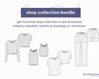 Rib Cropped Crop Top Vector Mockup Pack Fashion Illustrator Vector Tech ...