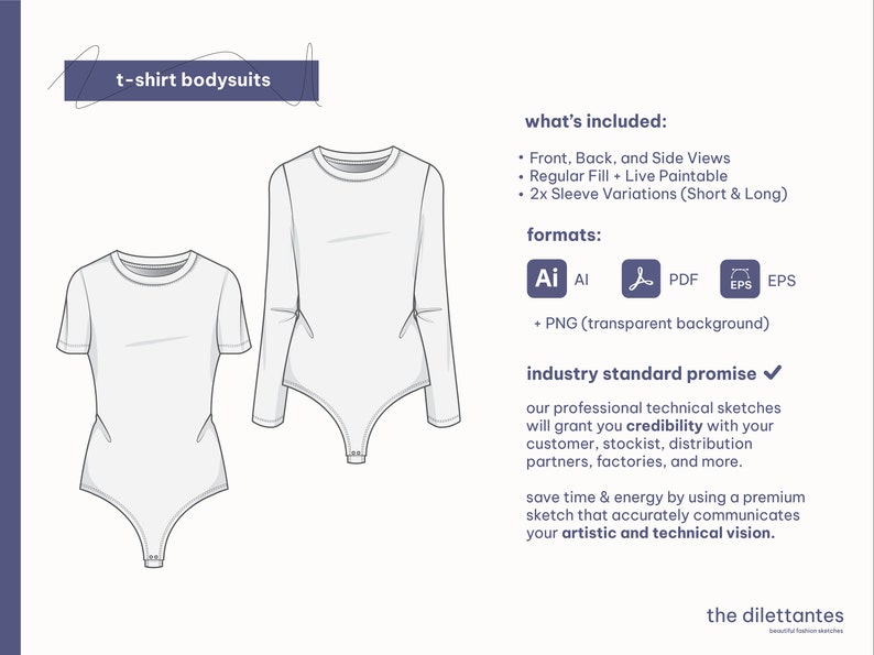 T-shirt Bodysuit Set - Vector Mockup Pack Fashion Illustrator Vector ...
