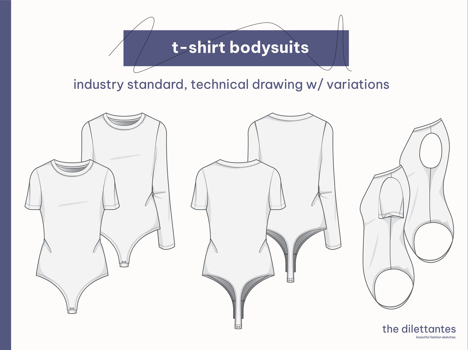 T-shirt Bodysuit Set - Vector Mockup Pack Fashion Illustrator Vector ...