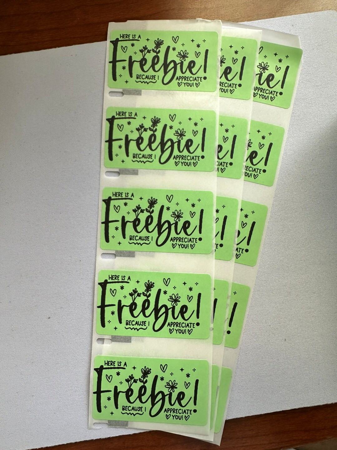 Freebie Stickers - Etsy