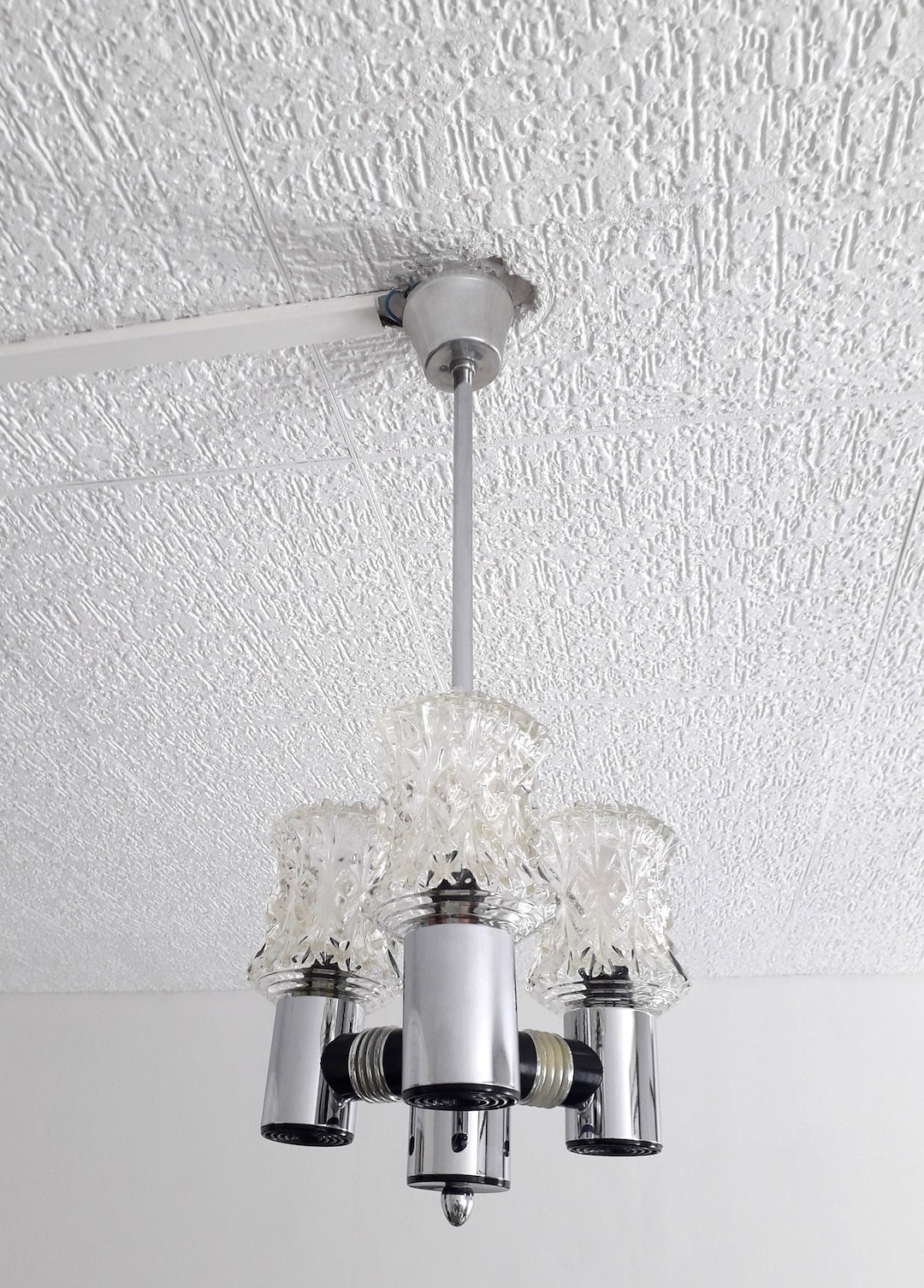 Lustre Vintage Targetti Sankey 3 Feux 1970 - Etsy