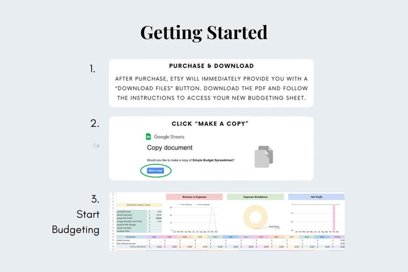 Annual Budget Spreadsheet Template, Annual Budget, Monthly Tracker ...