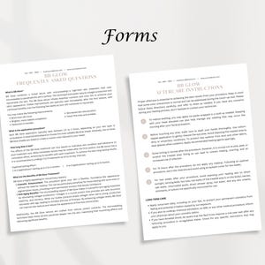 BB Glow Forms, Client Consent Form, Invoice Template, Business Card ...