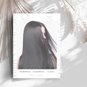 Hair Catalog Canva Template, Product Catalogue, Hair Salon Guide ...