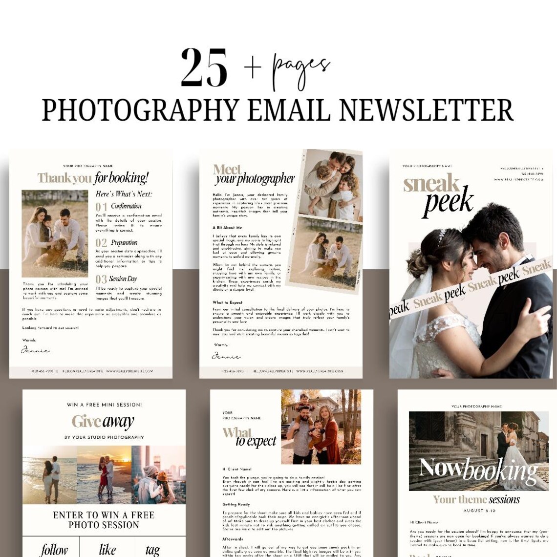 Photography Email Newsletter Templates, Photographer Email Templates ...